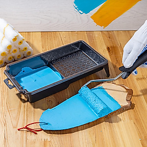 Mister Rui Paint Roller, 10 Covers, 4 Inch Paint Roller (1/2” Nap), Small Paint Roller Covers, Mini Paint Rollers for Painting Walls, Use with All Paints and Stains.