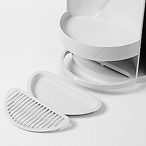 Muellery Multi 360 Rotating Corner Rack Storage 2 Shelves Bathroom Kitchen Bedroom Grey TPQU102287