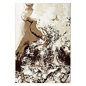 Antep Rugs Marble 2x3 Modern Abstract Indoor Area Rug Amg117 (Beige, 2' x 3')