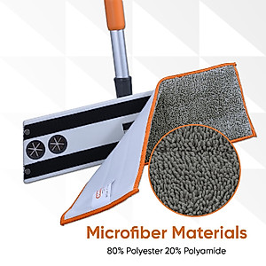 Superio Microfiber Mop Pads, Refill Miracle Mop, Microfiber Mop Replacement Head with Velcro, 16 Inch Mop Refill for Flat, Spray Mop Set -3 Pack- Grey