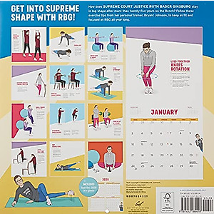 RBG Workout 2021 Wall Calendar: (Ruth Bader Ginsburg Women's Exercise 12-Month Calendar, Monthly Calendar to Work Out with a Supreme Court Justice)