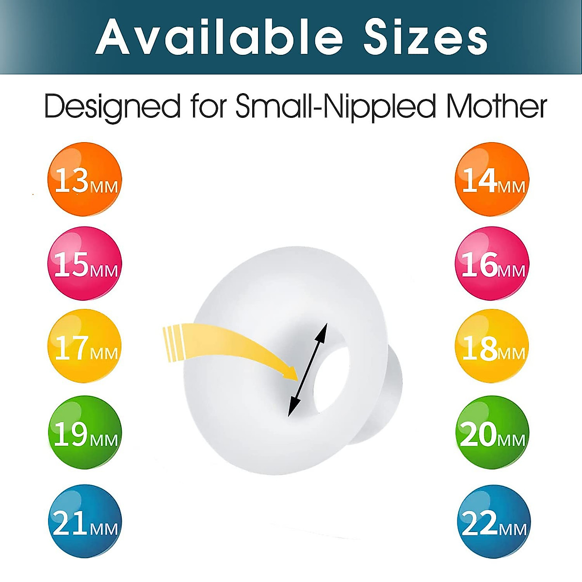 Begical Flange Inserts 22mm for Medela/Spectra/tsrete/momcozy/Elvie/Motif Luna/Ameda MYA Breastpump 24mm Breast Shields. Reduce 24mm Nipple Tunnel Down to 22mm