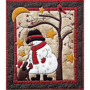 Wall Quilt Kit by Rachel's of Greenfield, Frosty and Friend Wall Quilt Kit 13inchx15inch green