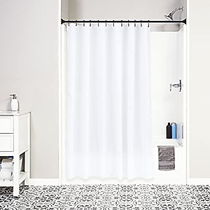 Interior Living 42-72 in. Adjustable Decorative Standard Shower Rod, Black