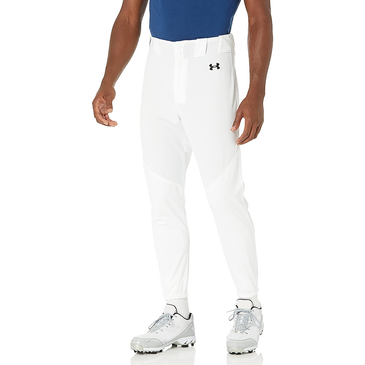 Under Armour Men's Utility Baseball Pant Closed 22, (100) White / / Black, Medium