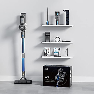 INSE Cordless Vacuum Cleaner, 400W Stick Vacuum with 30Kpa Powerful Suction, 55min Runtime, Smart Induction Auto-Adjustment, Rechargeable Vacuum Cleaners for Home Carpet Floor Pet Hair, LED Display-S9