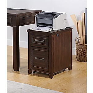 Martin Svensson Home Del Mar Fingerprint Lock File Cabinet, Walnut Coffee
