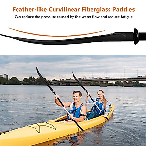 Viajero 2022 Kayak Paddles for Adults, 87-Inch / 220cm Heavy Duty Aluminum Alloy Lightweight 2-Parts Detachable Adjustable Portable Kayak Paddles with for Kayaking Boating Oar Fishing Travel Outdoor