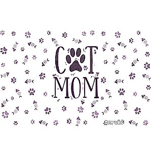 Tervis Cat Mom Triple Walled Insulated Tumbler Travel Cup Keeps Drinks Cold & Hot, 20oz Legacy, Stainless Steel