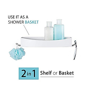 Better Living Products Clever Shower Shelf, White/Chrome