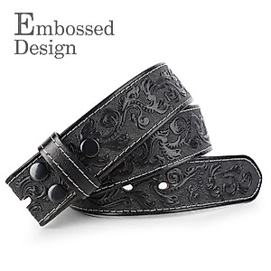 NPET Full Grain Western Engraved Tooled Men Leather Belt 36” waist