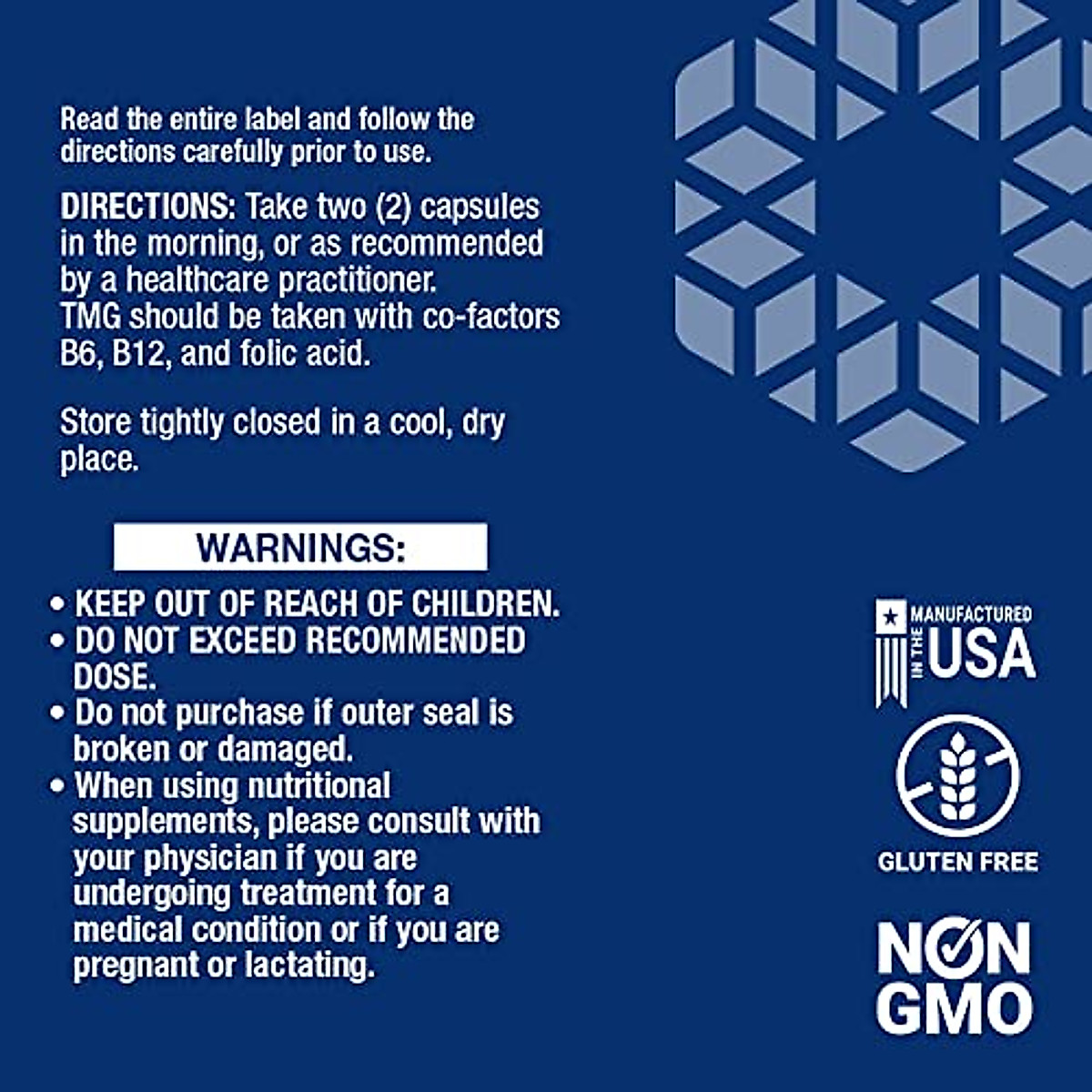 Life Extension TMG 500 mg – Trimethylglycine – For Healthy Homocysteine levels – Gluten-Free, Non-GMO – 60 Liquid Vegetarian Capsules