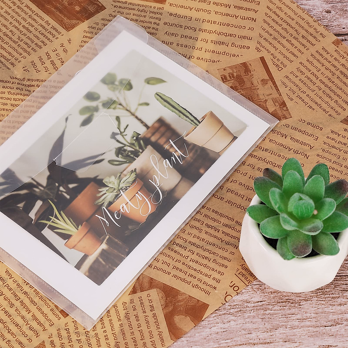 Pllieay 35pcs Clear Stamp and Die Storage Pockets, Stamp Storage Bags, Plastic Envelopes, Scrapbooking Storage Die Cuts for Stencil Storage Card Making Cutting Dies(7.5 x 5.5 Inch)