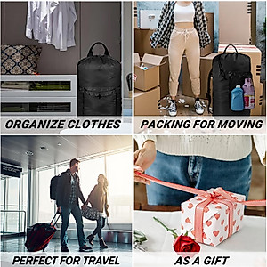 Laundry Bag Backpack with Shoulder Straps and Mesh Pocket Clothes Hamper Bag with Drawstring Closure for College, Travel, Laundromat, Apartment (Charcoal Grey)