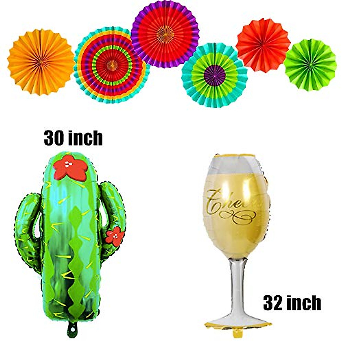LaVenty 9 PCS Rose Gold Taco Bout 30 Balloons Nacho Average Thirty Balloon Fiesta 30th Birthday Decoration Taco Birthday Party Decoration Taco Party Decor