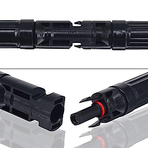 Leehitech 20A Solar Fuse Holder Inline with Male and Female Connector for Solar Panel and Solar Controller, Waterproof Solar Fuse Connector, Solar Surge Protection Device 5pcs