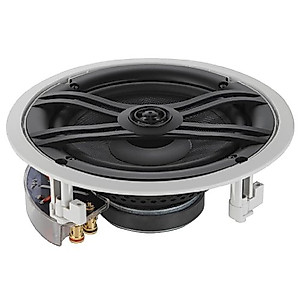 Yamaha Natural Sound Custom Easy-to-install In-Ceiling Flush Mount 2-Way 150 watts Speaker (Set of 6) with 8" Cone Woofers & 1" Swivel Titanium Dome Tweeter