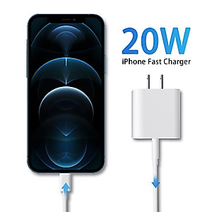 i Phone Charger Fast Charging, 3PACK 20W USB C Wall Charger Block with 6FT Fast i Phone Charger Cord Compatible with i Phone 14/13/12/11 Pro Max,Mini,Pro/XR/iPad