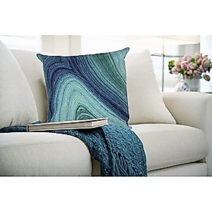 Liora Manne Visions III Pillow-Abstract, Ripples Gulf 12" x 20"