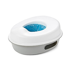 Skip Hop Potty Training Toilet, Go Time 3-in-1 Potty, White/Grey