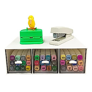 XINGWANG Desktop Stackable Drawer, Cosmetics Lipstick, Small Jewelry Storage Box, Sundries Storage (White)