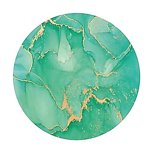 AWERT Polyester Diameter 6.5ft Round Marble Backdrop Green Marble Gold Texture Abstractism Photography Background Birthday Party Wedding Bridal Shower Photo Booth Decoration Props
