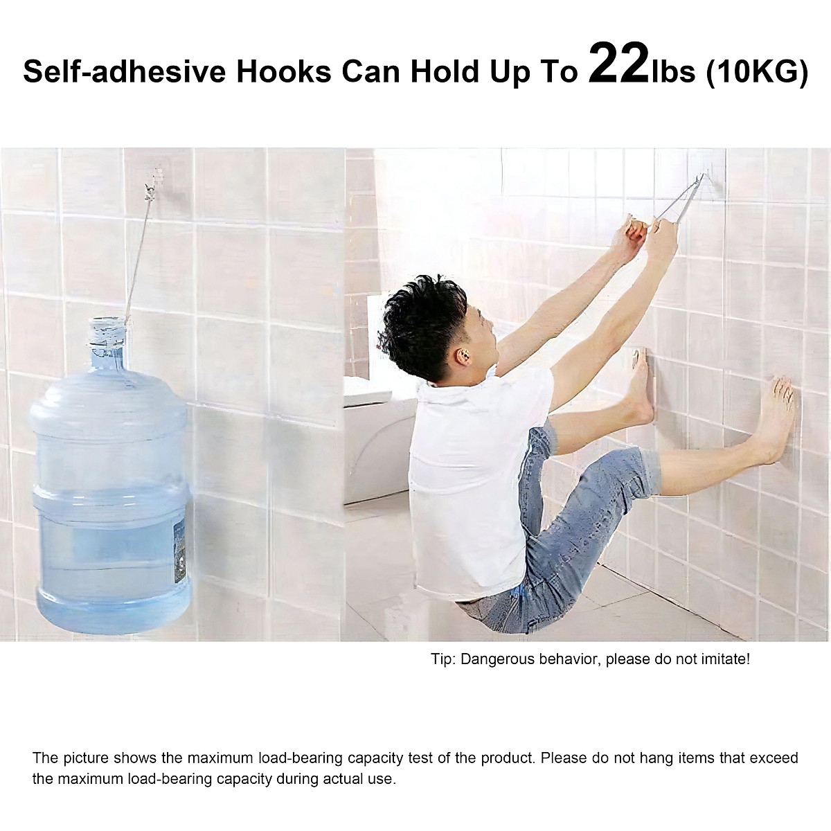 XCZYN Self Adhesive Hooks 24 Pcs Transparent Waterproof Sticky Hooks Hanging Heavy Duty on Smooth Surfaces Like Wall, Tiles, Glass, Metal for Home, Bathroom, Kitchen, Office and Outdoor (24, Clear)