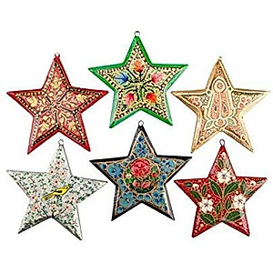 DERAYEE 100 Pcs Unfinished Wooden Stars Ornaments, Assorted Size Cutout Blank Wood Pieces Star for Christmas Wedding Party DIY Crafts