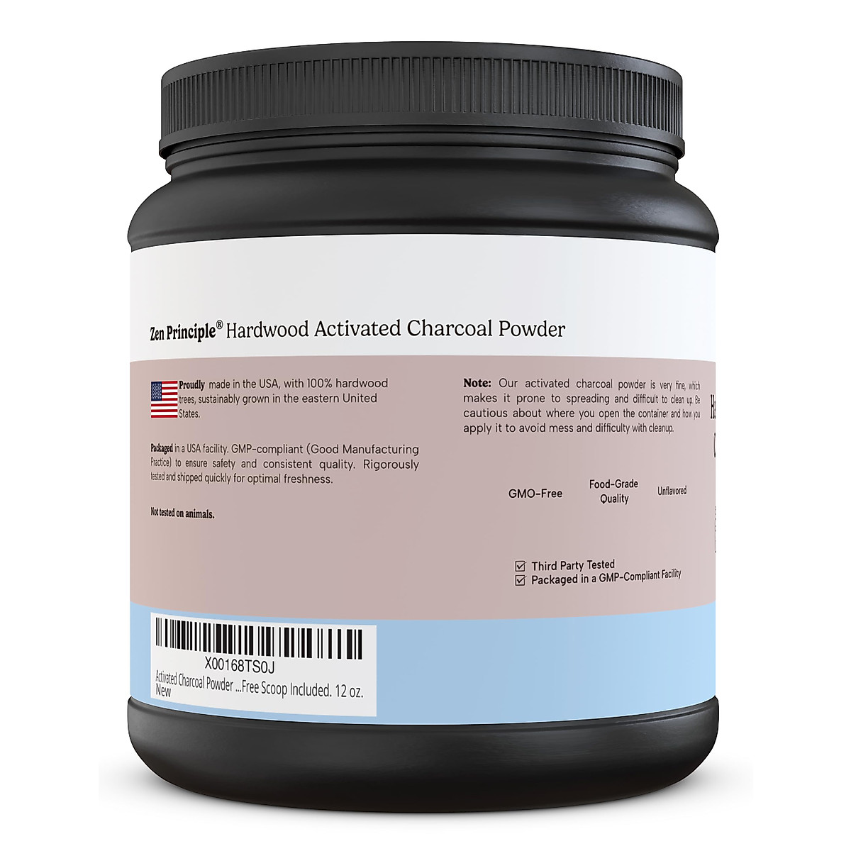 Activated Charcoal Powder only from USA Hardwood Trees. All Natural. Whitens Teeth, Rejuvenates Skin and Hair, Supports Better Digestion. Free Scoop Included. 12 oz.