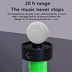 True Wireless Earbuds Compatible with Android and iPhone-IPX4 Waterproof Stereo Sound Bluetooth-Deep Base, Built-in-Mic Noise Cancelling Earbuds with Wireless Charging - Bluetooth v5.3