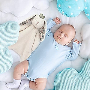 MON AMI Princess Bunny Plush Lovie, Security Blankie, Blanket, Super Soft and Cuddly, Baby Comforter Toy Blankie Used as Toy or Room Décor |Perfect Party Favor & Birthday Gifts| Cream, 15"
