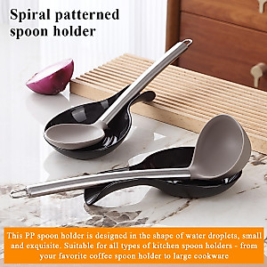 Kyraton Spoon Rest 4 Pack, Plastic Spoon Holder For Kitchen Counter, Kitchen Utensil Rack For Spoons, Tongs, Spatulas, Spoon Rack For Hob, Dishwasher Safe