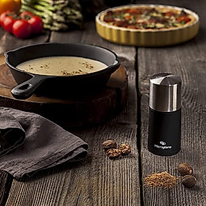 Microplane Manual Spice Mill - Cinnamon Grinder and Nutmeg Grater (Stainless Steel)