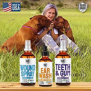 Dog Ear Infection Treatment + Colloidal Silver ● Ear Infection Treatment for Dogs & Cats ● Drops for Irritations, Itch, Odors, & Cat and Dog Ear Infection ● Silver Ear Wash for Different Pets ● 2 Oz