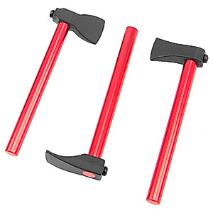 HIRCQOO 1/10 RC Simulation Metal Shovel Hoe Fork Axe Decor Decoration Accessories Compatible with Traxxas TRX-4 Tamiya CC01 Axial SCX10 94006 D90 Redcat HSP 1/10 RC Crawler (Red)