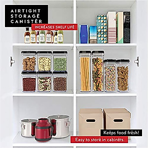 DWËLLZA KITCHEN Pasta Storage Containers for Pantry Airtight - 2 Pc Spaghetti Container Storage - Ideal for Spaghetti & Noodles, Kitchen Pantry Organization and Storage - Keeps Food Fresh & Dry