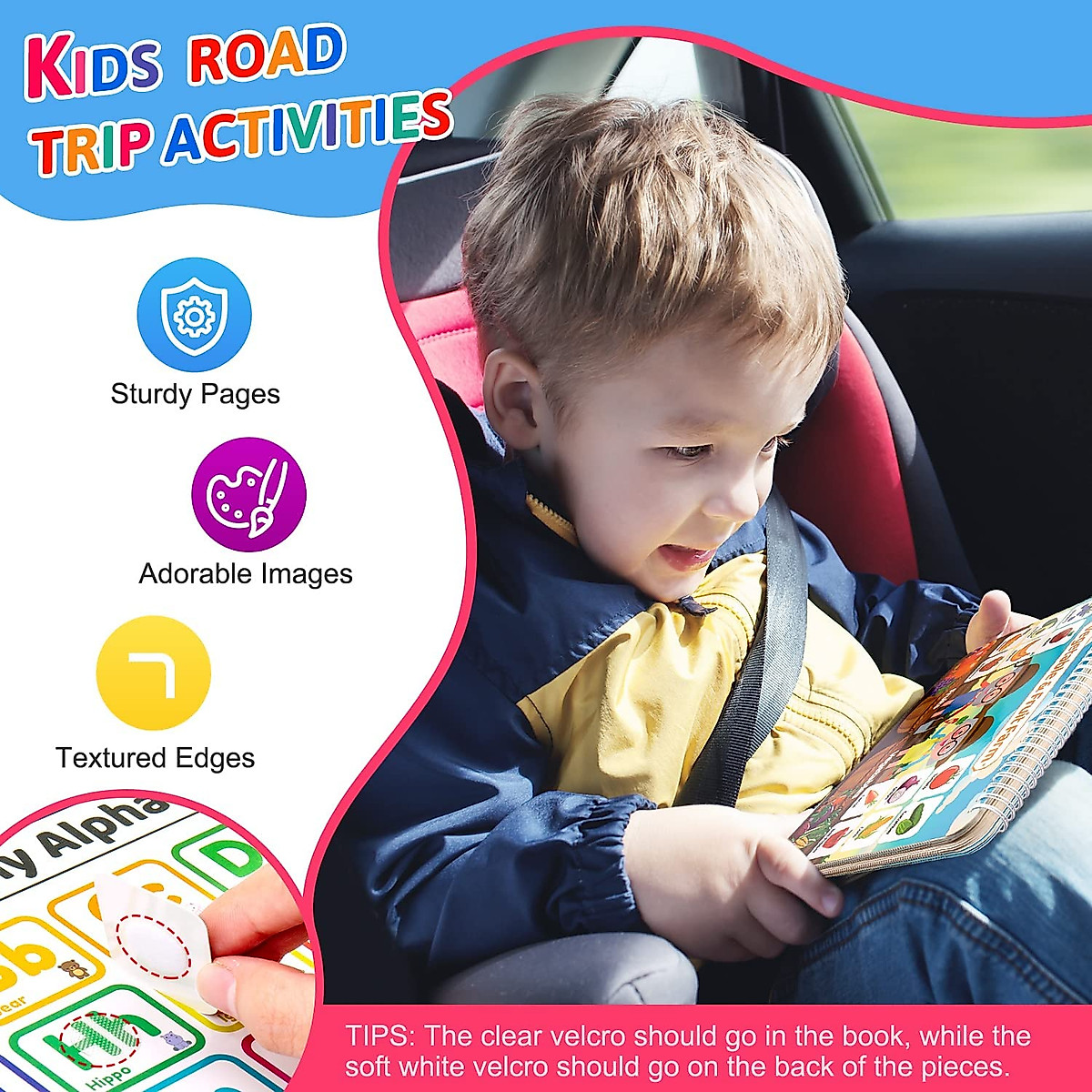 HUAXUS 19 Pages Preschool Learning Activities - Busy Book, Toddler Activities, Autism Sensory Learning Materials, Montessori Toys, Educational Toys, Activity Binder Gifts for Kids Toddlers