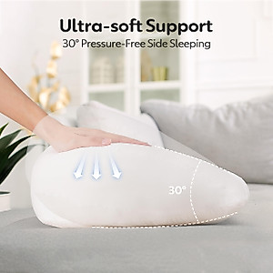 GROWNSY Pregnancy Pillows for Sleeping, Maternity Pillow for Pregnant Women, Large Size Body Soft Support for Back, Belly, HIPS & Legs - Adjustable Detachable Pillow Cover Grey