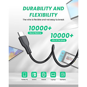 Switch Charger for Nintendo Switch Charger Cable Power Adapter 15V 3A Fast Charging Compatible with Switch/Switch Lite/Switch OLED Power Supply Cord