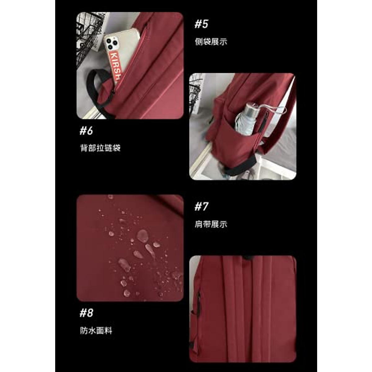 Simple plain color backpack Harajuku Korea Style, water resistance, lovely gift back to school for teenagers (white)