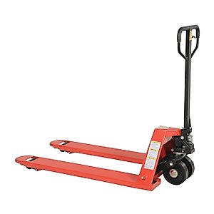 Vestil PM5-2748-S Full Featured Pallet Truck with Steel Wheels, 5500 lbs Capacity, 48" Length x 27" Width Fork
