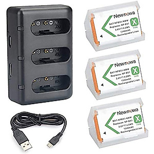 NP-BX1 Newmowa Replacement Battery (3-Pack) and 3-Channel USB Charger Set for Sony NP-BX1 and Sony DSC-RX100,DSC-RX100 II,DSC-RX100M II,DSC-RX100 III,DSC-RX100 IV,DSC-RX100 V/VII,ZV-1