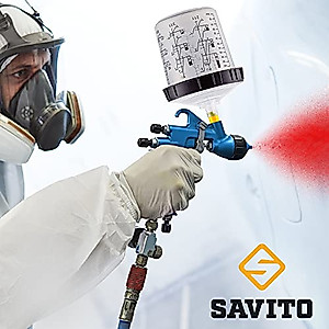 SAVITO - Paint Cups Paint Guns Automotive Cup Liners and Lid System 20 Cups Pack 20 Ounces Each Includes 20 Lids with Strainer, 1 Hard Cup with Retainer Not Compatible with 2.0