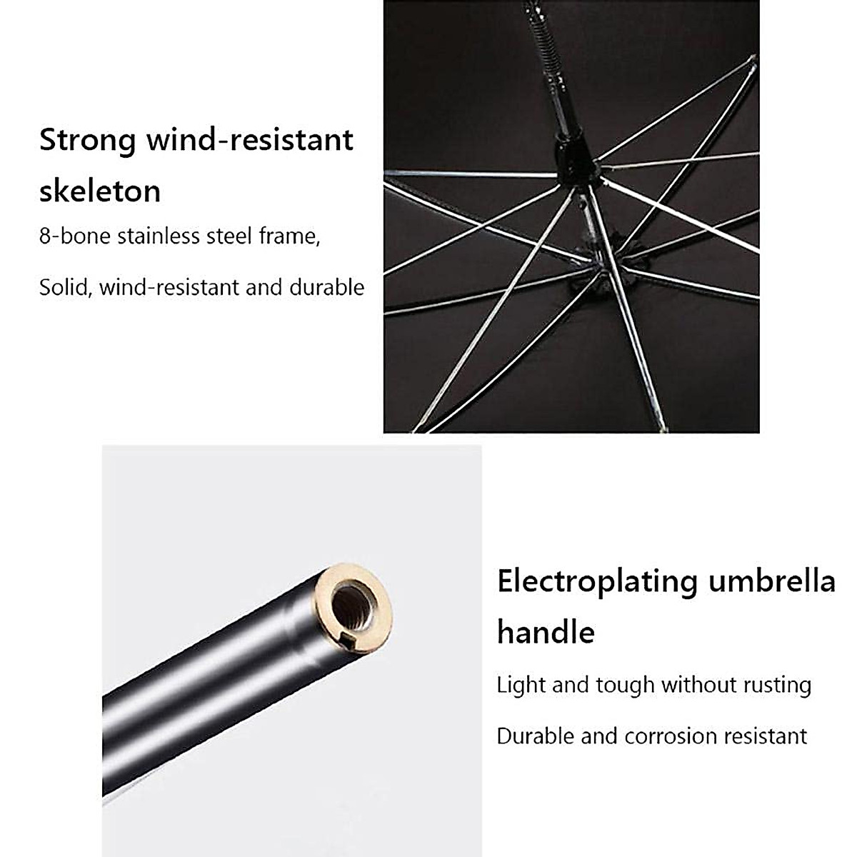 ICRPSTU Universal Pushchair Parasol Umbrella,Pram Parasol with Clamp Buggy Umbrella with Adjustable Clip on UV Protection Umbrella for Wheelchair Users Chair for Children (Black)