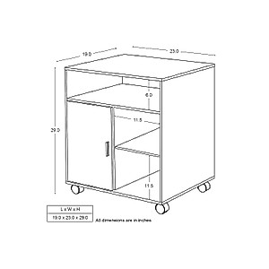 South Shore Axess Printer Cart, Royal Cherry