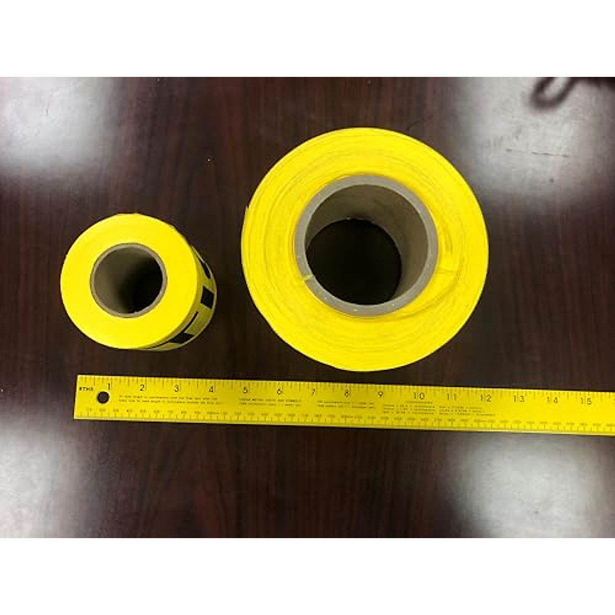 Swanson Tool Co., Inc BT30CAU2 Disposable Barricade Tape, 3 in W Ft L X 2 Mil T, Caution, Polyethylene, 300 Feet, Yellow & Black Print