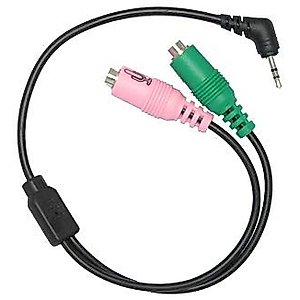 Headset Buddy PC Computer Headset to Phone Adapter - Dual 3.5mm to 2.5mm (PC35-PH25)