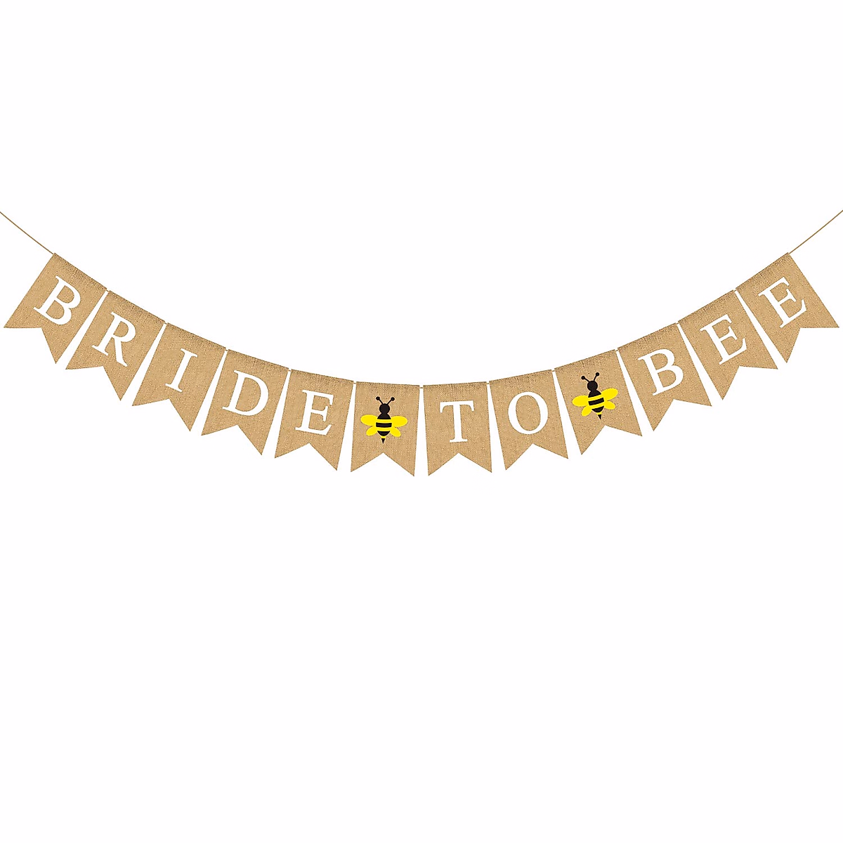 Rainlemon Bride to Bee Banner Jute Burlap Bridal Shower Wedding Bunting Garland Decoration