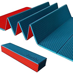 Foldable Yoga Mat-1/4 Inch Thick - Easy to Storage Travel Yoga Mat Foldable Lightweight for Fitness - Anti Slip Folding Exercise Mat for Yoga, Pilates, Home Workout & Floor Exercis