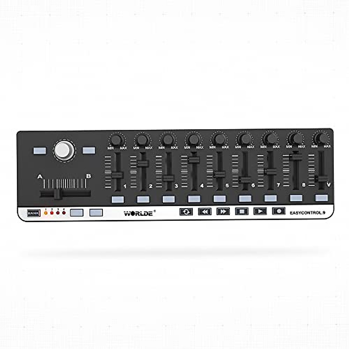Btuty Portable Mini USB 9 Slim-Line Control MIDI Controller Keyboard Controller